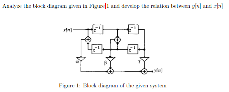 Solved Analyze the block diagram given in Figure 1 ﻿and | Chegg.com