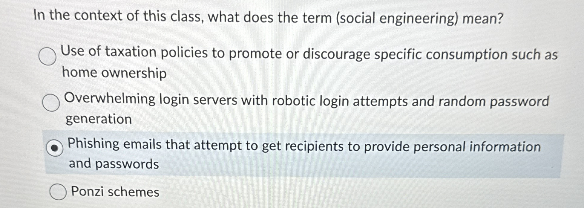 Solved In the context of this class, what does the term | Chegg.com