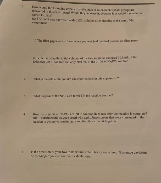 Solved Sample 1 Sample 2 Unknown CaCl2 solution code (if | Chegg.com