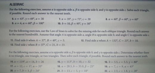 Solved ALGEBRAIC For the following exercises, assume a is | Chegg.com
