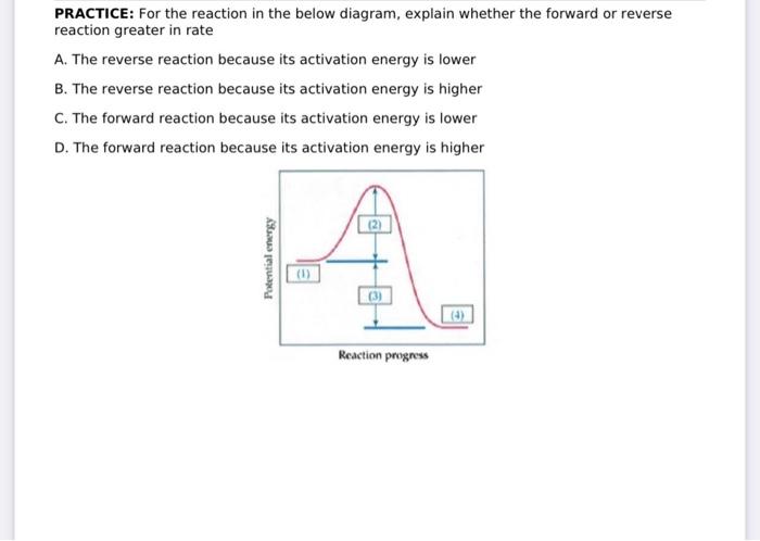 Solved PRACTICE: For the reaction in the below diagram, | Chegg.com