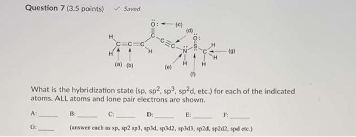 Solved Question 7 (3.5 points) Saved C=c=c C S NITH _(Q) | Chegg.com