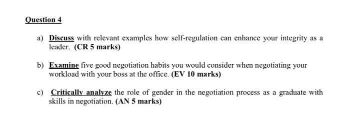 Solved Question 4 a) Discuss with relevant examples how | Chegg.com
