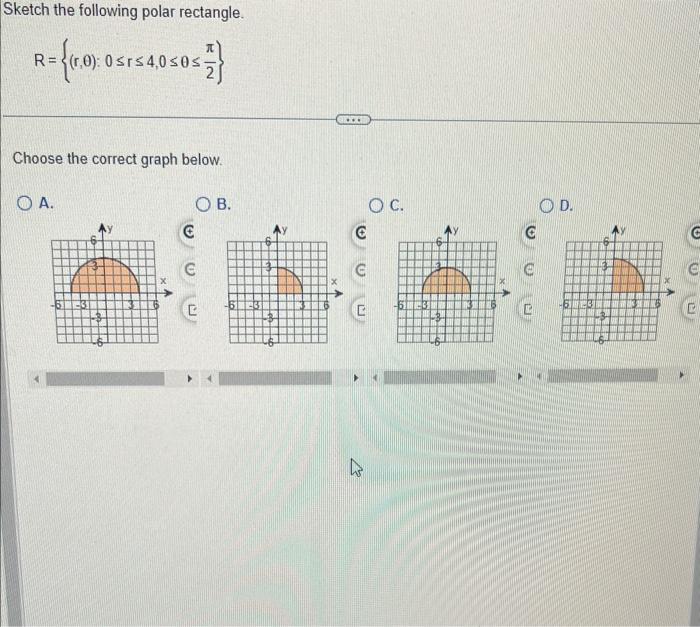 Solved Sketch the following polar rectangle. | Chegg.com