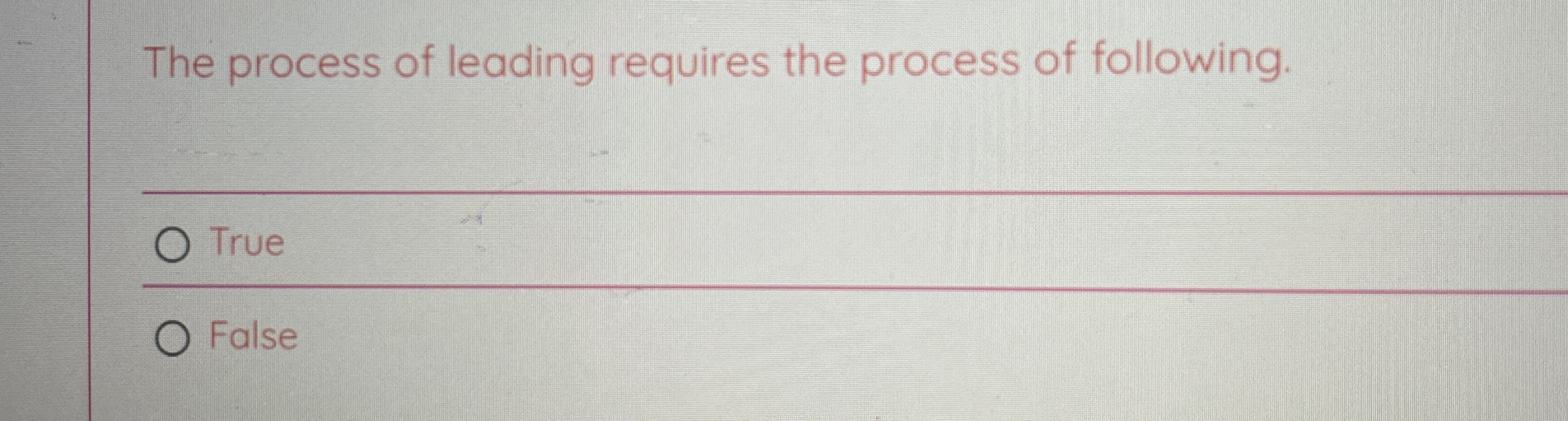 Solved The process of leading requires the process of | Chegg.com