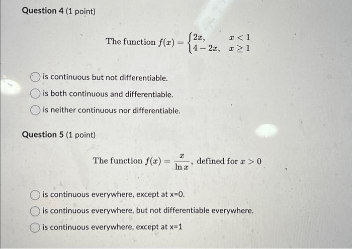 Solved The function f(x)={2x,4−2x,x