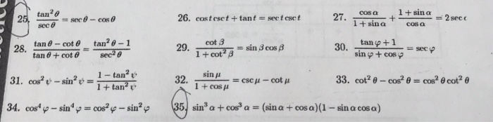Solved Prove the follwoing trigonometric identities. 1+ sec | Chegg.com