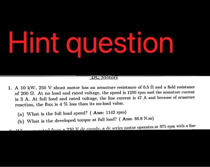 Solved USE HINT question in 2nd and 3rd pics to solve the | Chegg.com