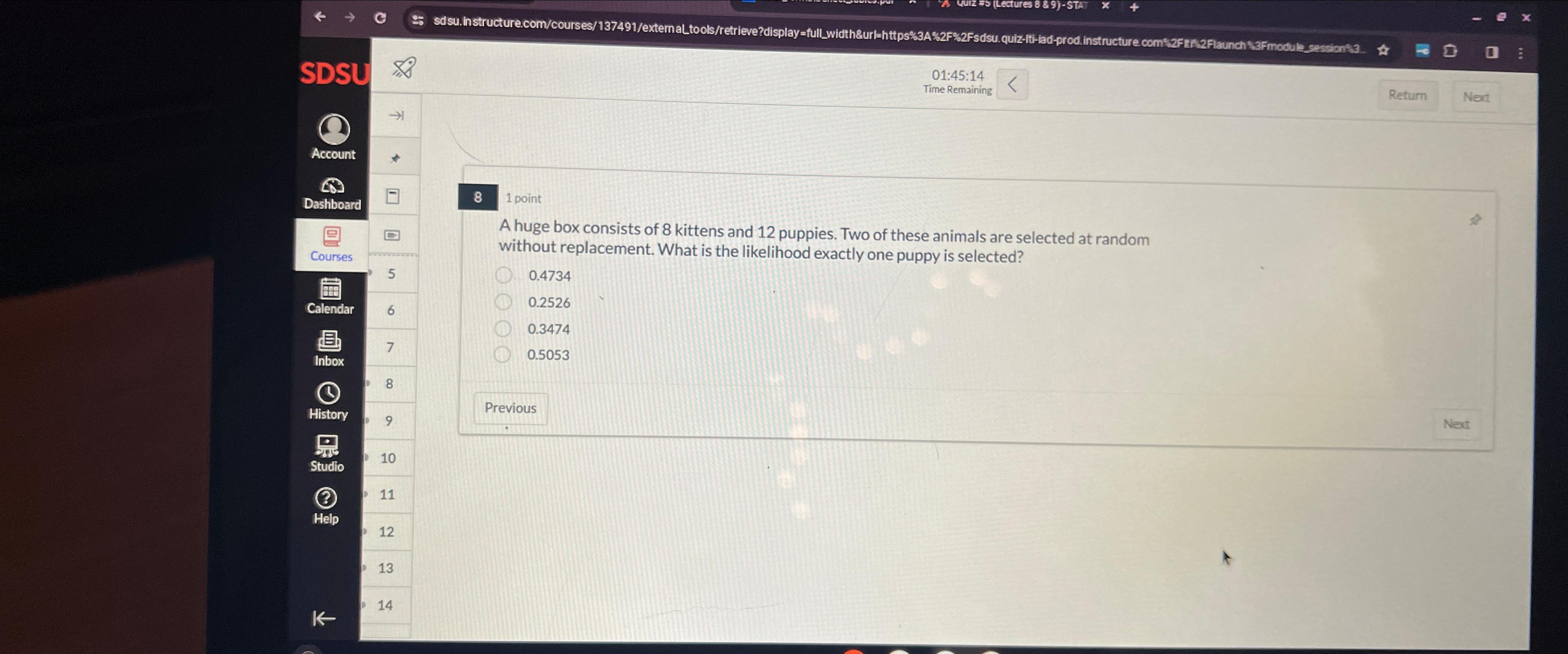 Solved 01:45:14Time RemainingReturnNert81 ﻿pointA huge box | Chegg.com