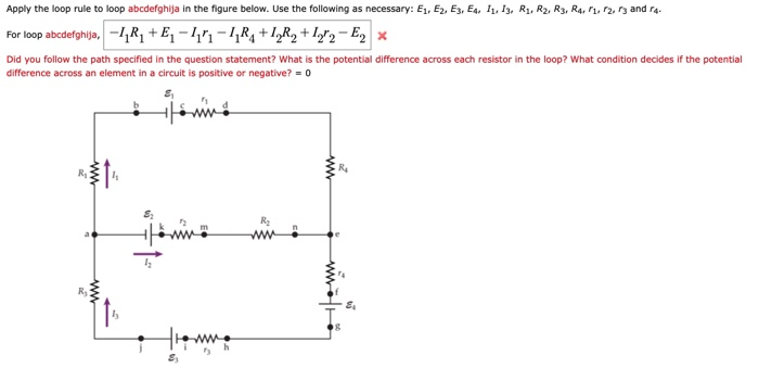 Solved Apply The Loop Rule To Loop Abcdefghija In The Figure 