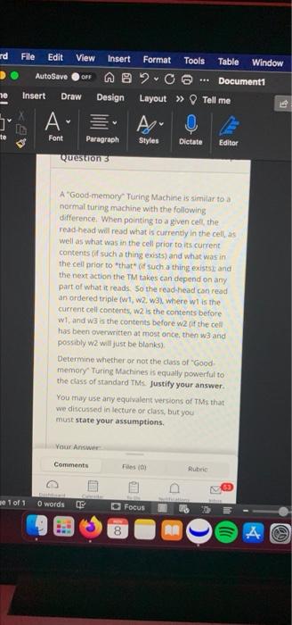 Solved rd File Edit View Insert Format Tools Table Window | Chegg.com