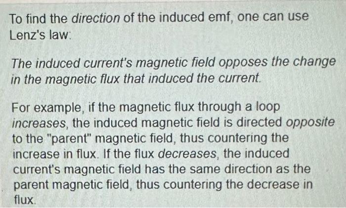 Solved Faraday's Law and Induced Emf Learning Goal: | Chegg.com