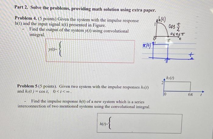 Solved Part 2. Solve the problems, providing math solution | Chegg.com