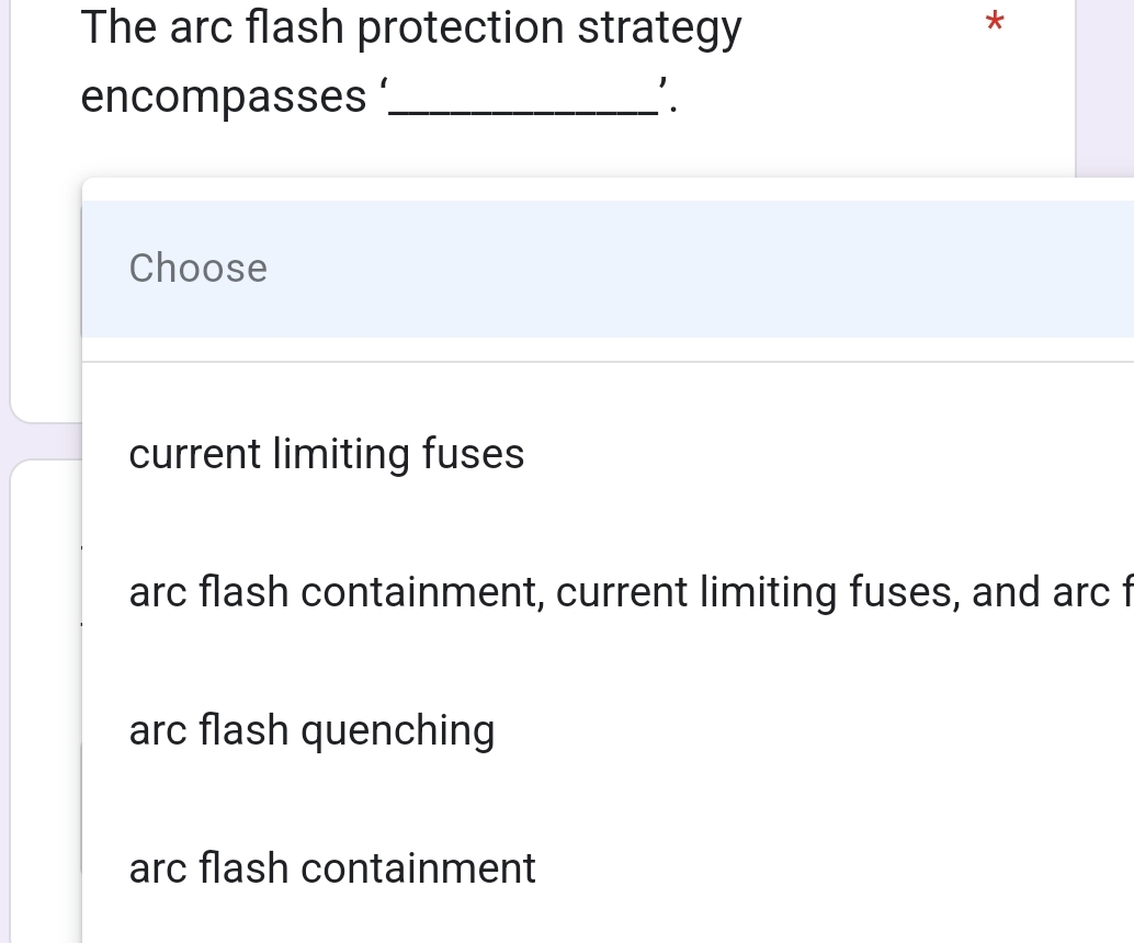 Solved The arc flash protection strategy encompasses | Chegg.com