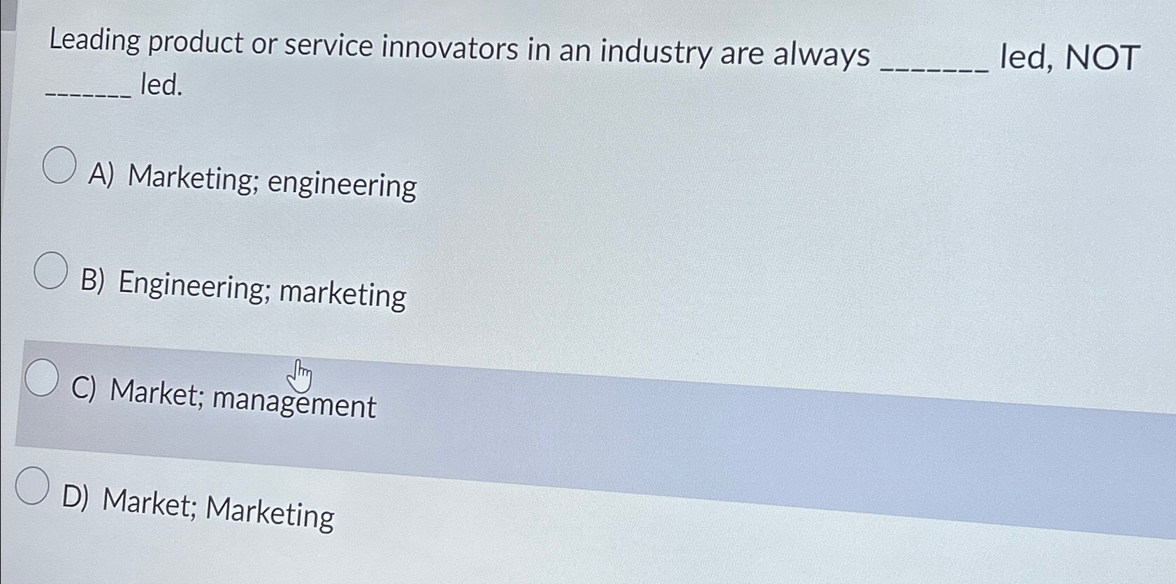 Solved Leading product or service innovators in an industry | Chegg.com