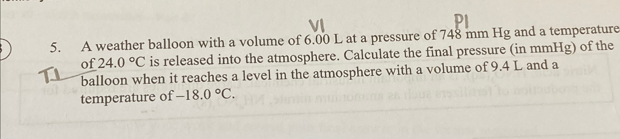 Solved A weather balloon with a volume of 6.00L ﻿at a | Chegg.com