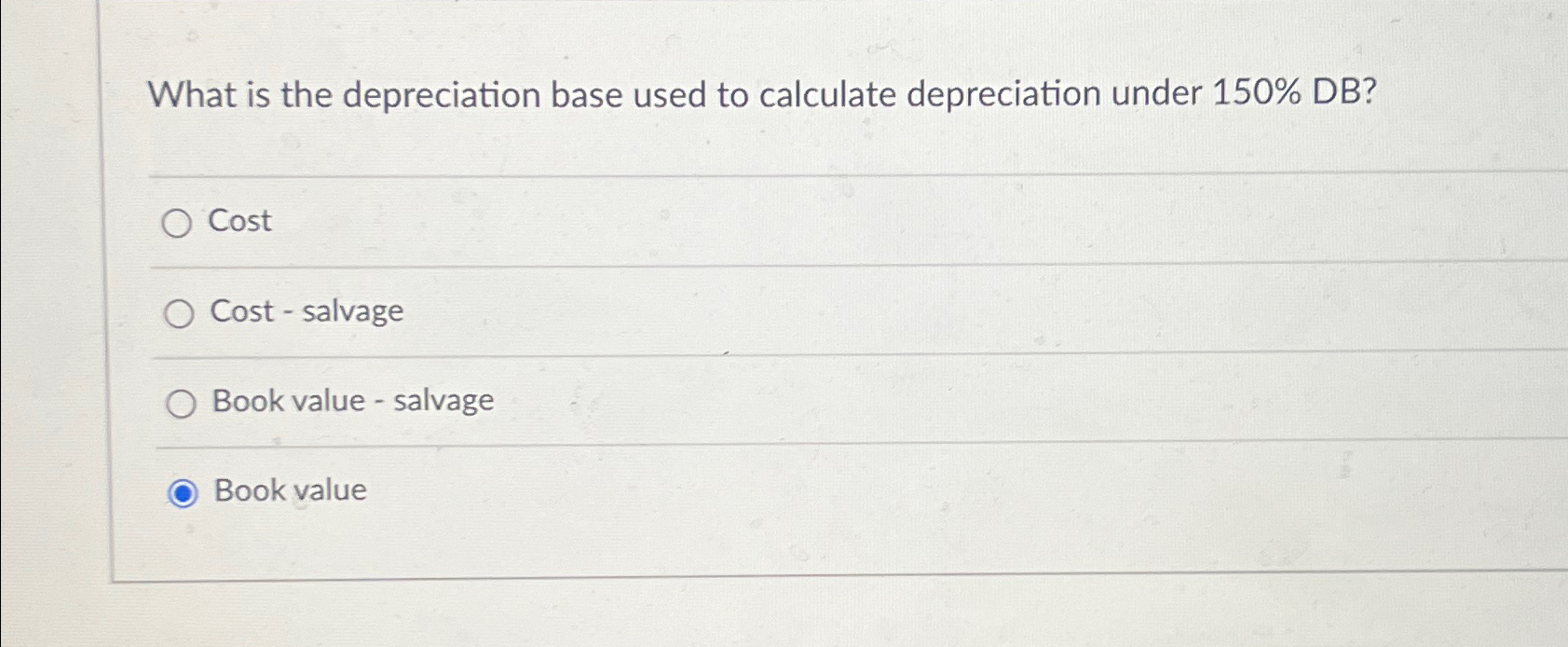 Solved What is the depreciation base used to calculate | Chegg.com