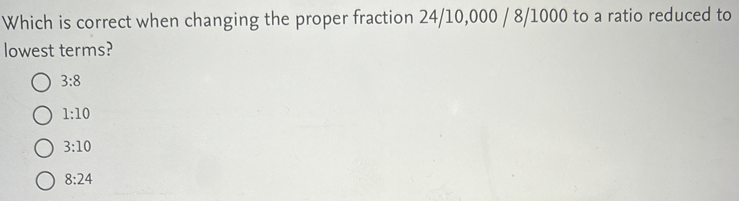 Solved Which is correct when changing the proper fraction | Chegg.com
