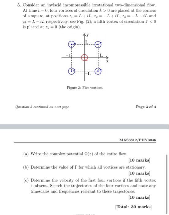 Solved 3. Consider an inviscid incompressible irrotational | Chegg.com