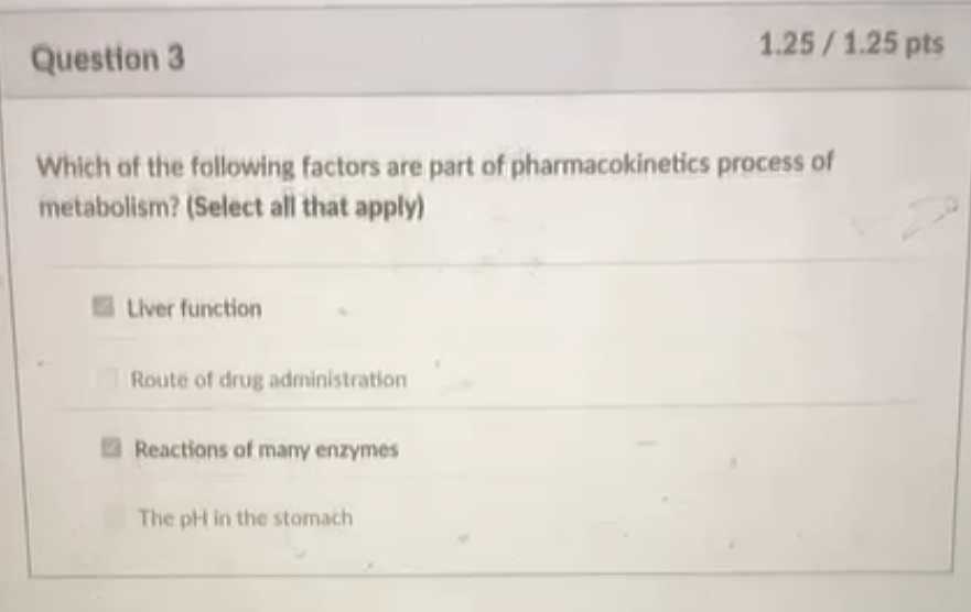 Solved Question 31.25 / 1.25 ﻿ptsWhich of the following | Chegg.com