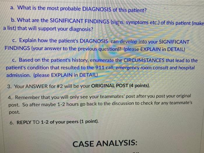 Solved a. What is the most probable DIAGNOSIS of this | Chegg.com