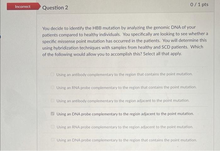 Solved Sickle Cell Disease (SCD) is caused by a point | Chegg.com