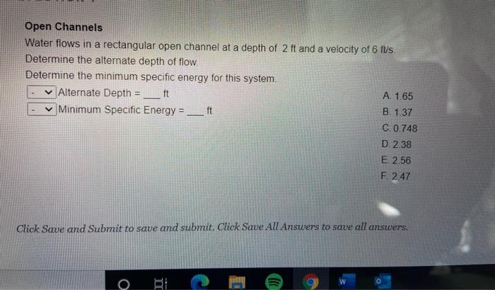 Solved Open Channels Water flows in a rectangular open | Chegg.com