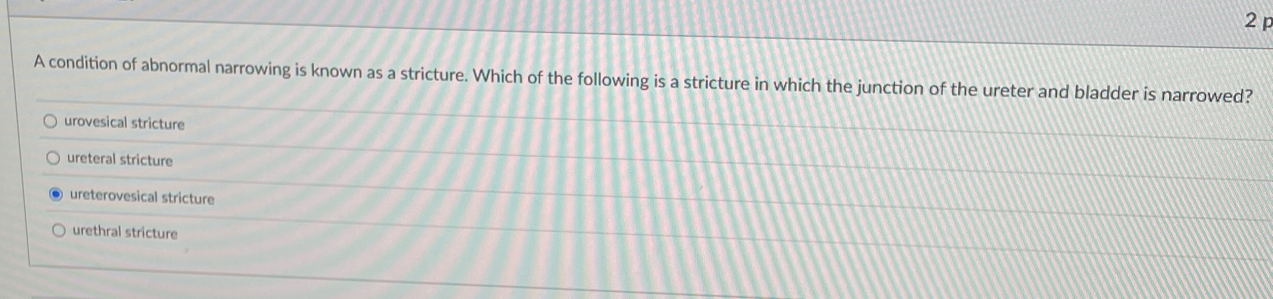 High Quality SOLUTION A condition of abnormal narrowing is known as a ...