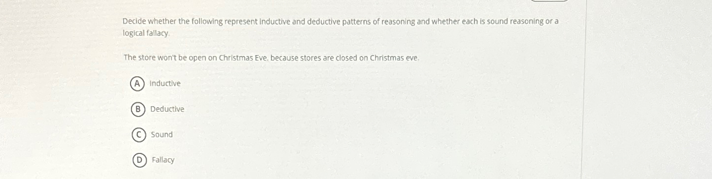 Solved Decide whether the following represent inductive and | Chegg.com