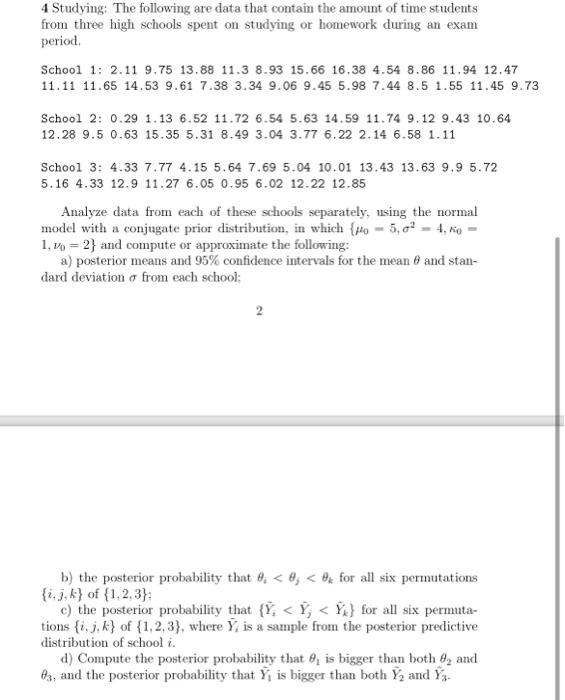 Solved Please helps use Bayesian Statistics way to solve | Chegg.com