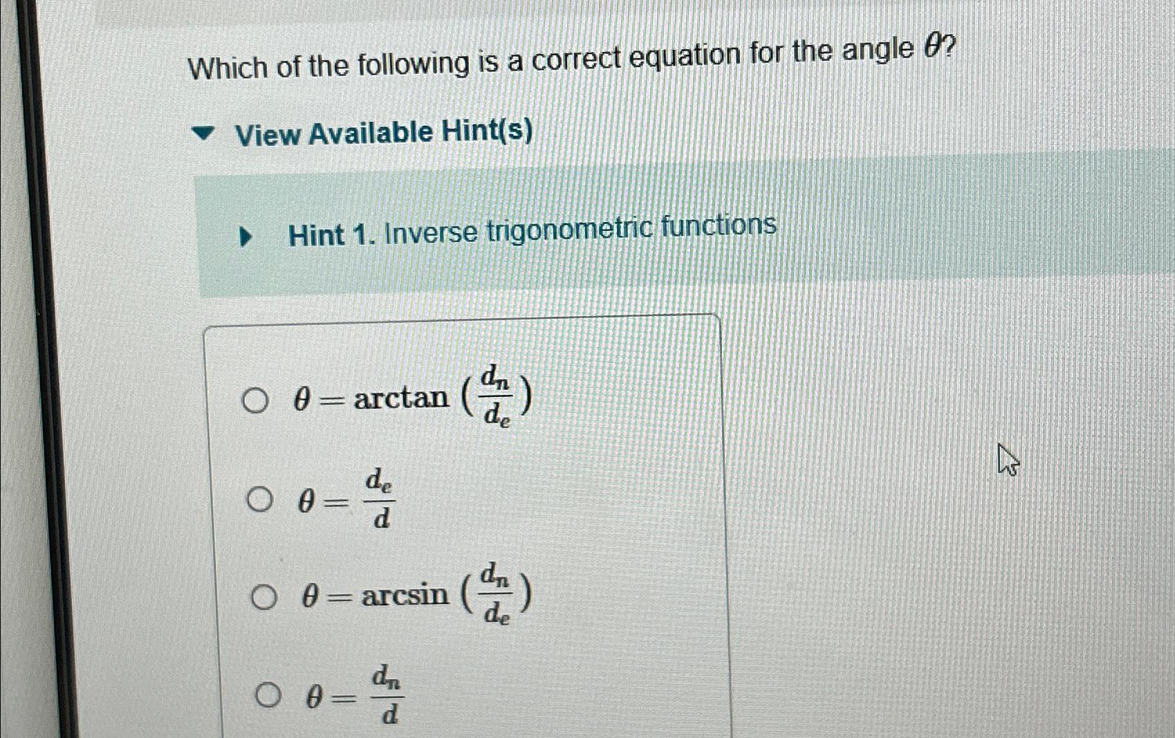 Solved Which of the following is a correct equation for the | Chegg.com