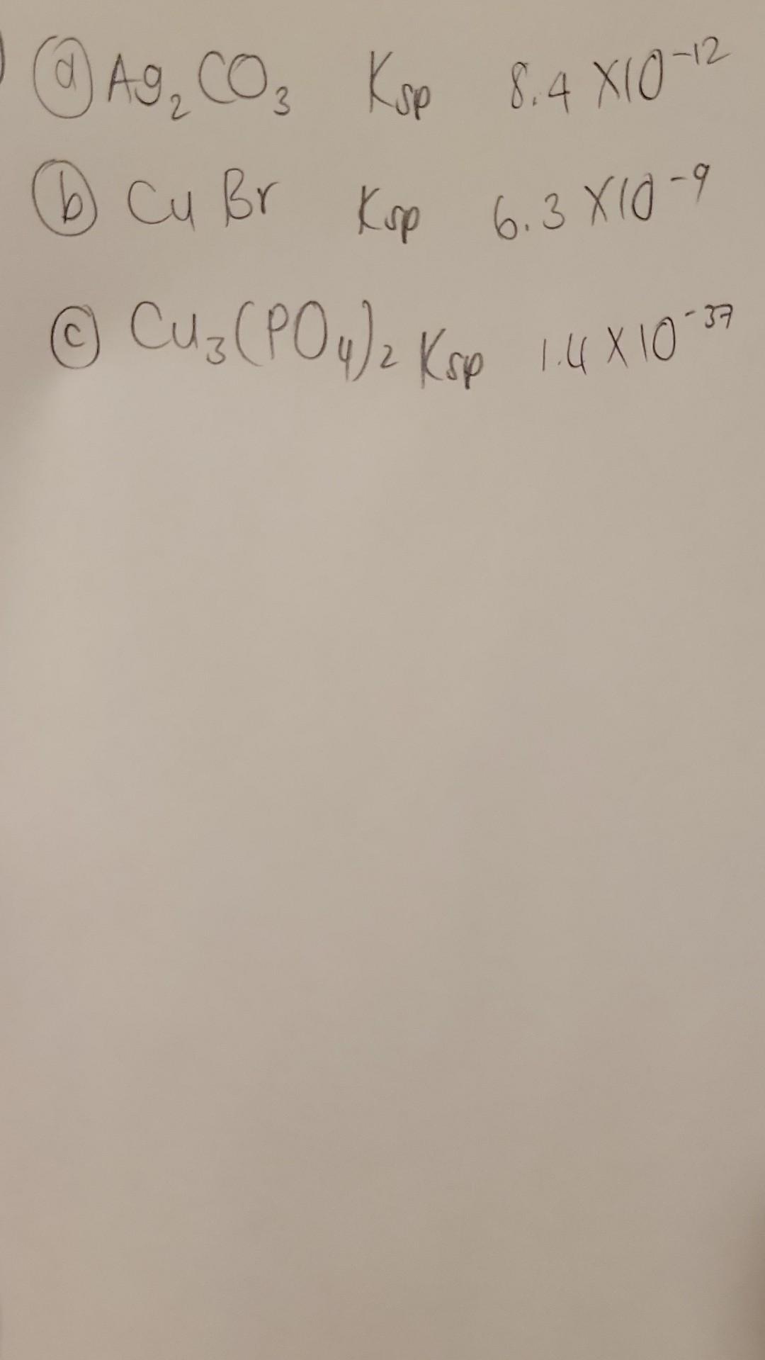 Solved 17.108 Use the values of Ksp in Appendix C to | Chegg.com