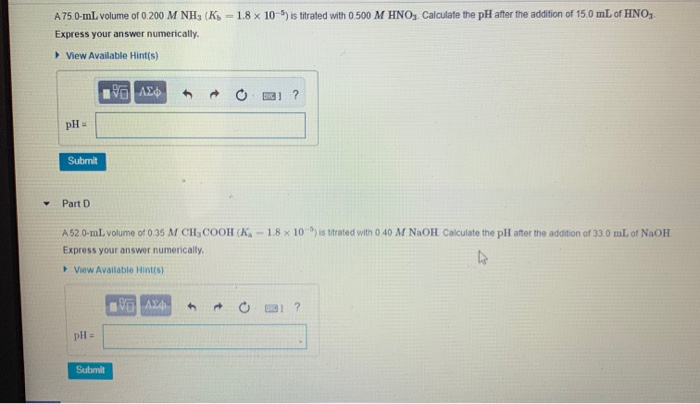 Solved Part A Which of the following buffer systems would be | Chegg.com