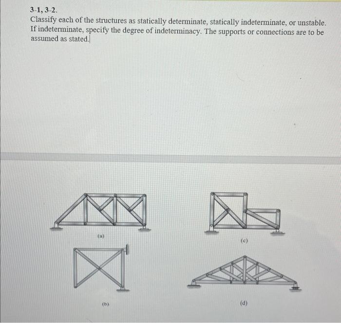 Solved 3-1, 3-2. Classify each of the structures as | Chegg.com