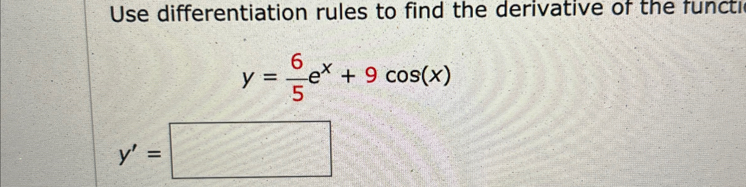 Solved Use differentiation rules to find the derivative of | Chegg.com