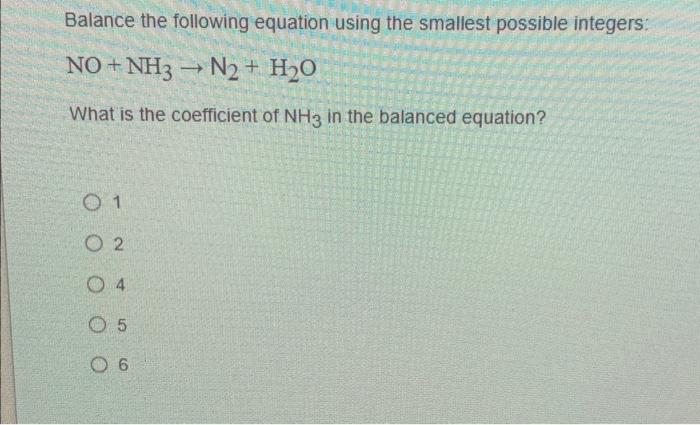 Solved Balance the following equation using the smallest | Chegg.com