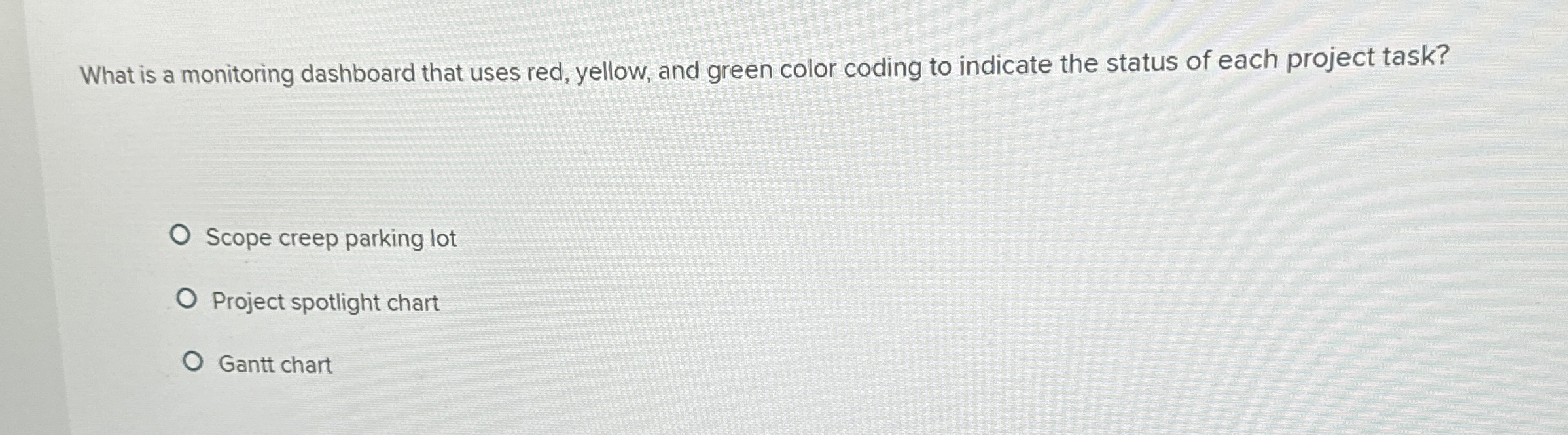 What is a monitoring dashboard that uses red, yellow, | Chegg.com