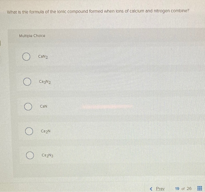 Solved What is the formula of the lonic compound formed when | Chegg.com