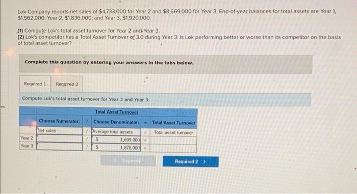 Solved Lok Company reports net sales of $4.733,000 for Year | Chegg.com