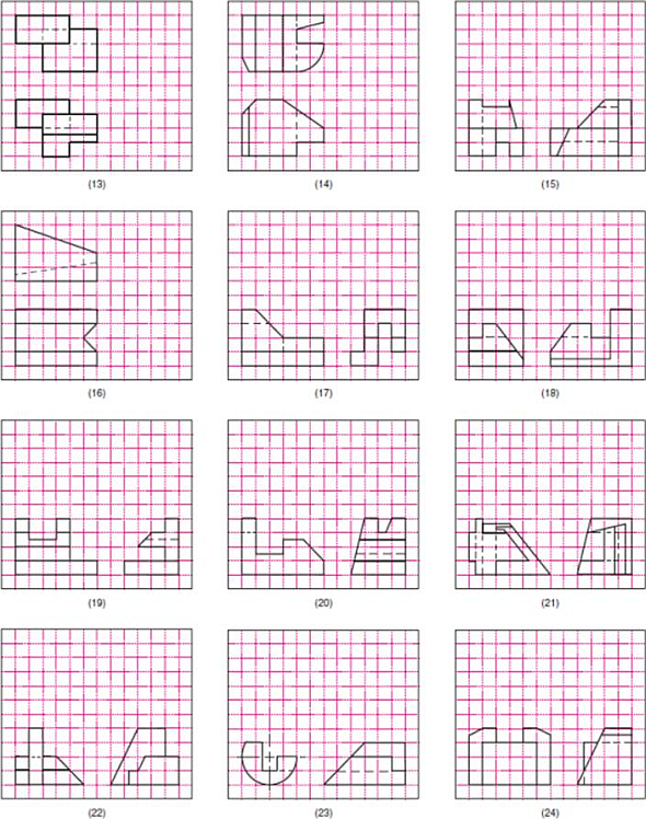 Figure 719 Given The Two Views Of A Multiview Drawing O 