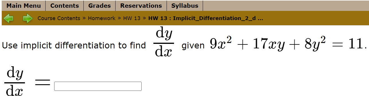 Solved Use implicit differentiation to find dy(d)x ﻿given | Chegg.com