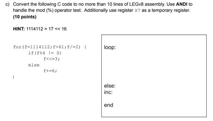 Solved Variable to register mappings \( | Chegg.com