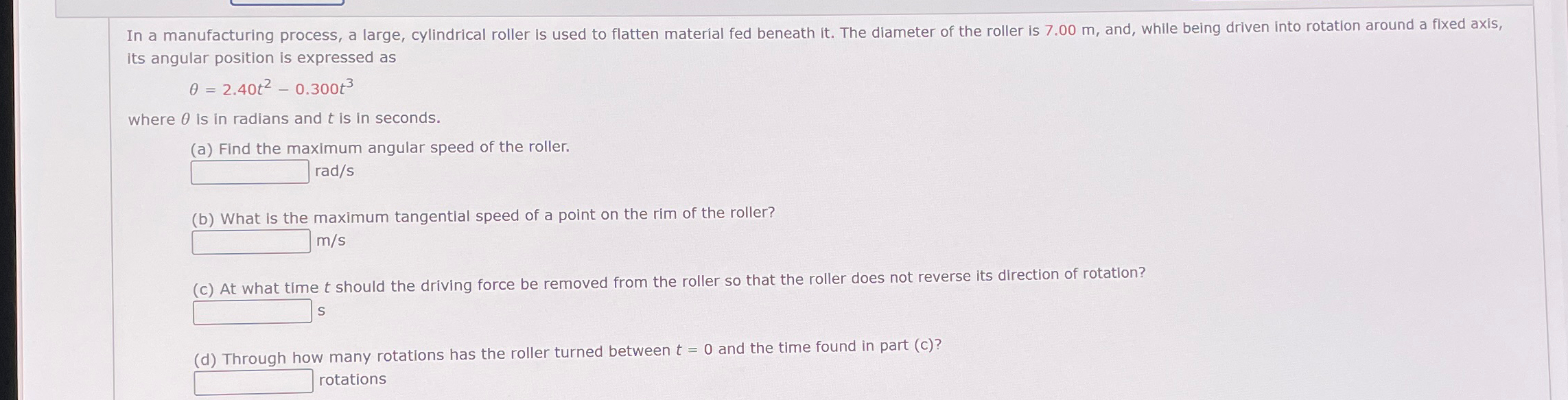 Solved its angular position is expressed | Chegg.com