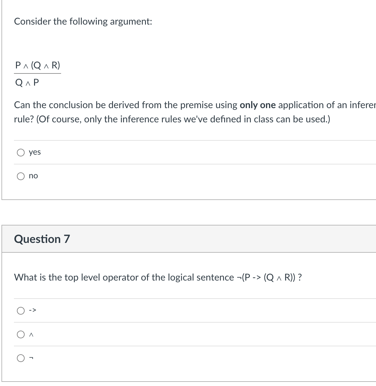 Solved Consider the following argument:P??(Q??R)Q??PCan the | Chegg.com