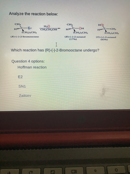 Solved Analyze the reaction below: CH HO HB: - CH.CH OH | Chegg.com