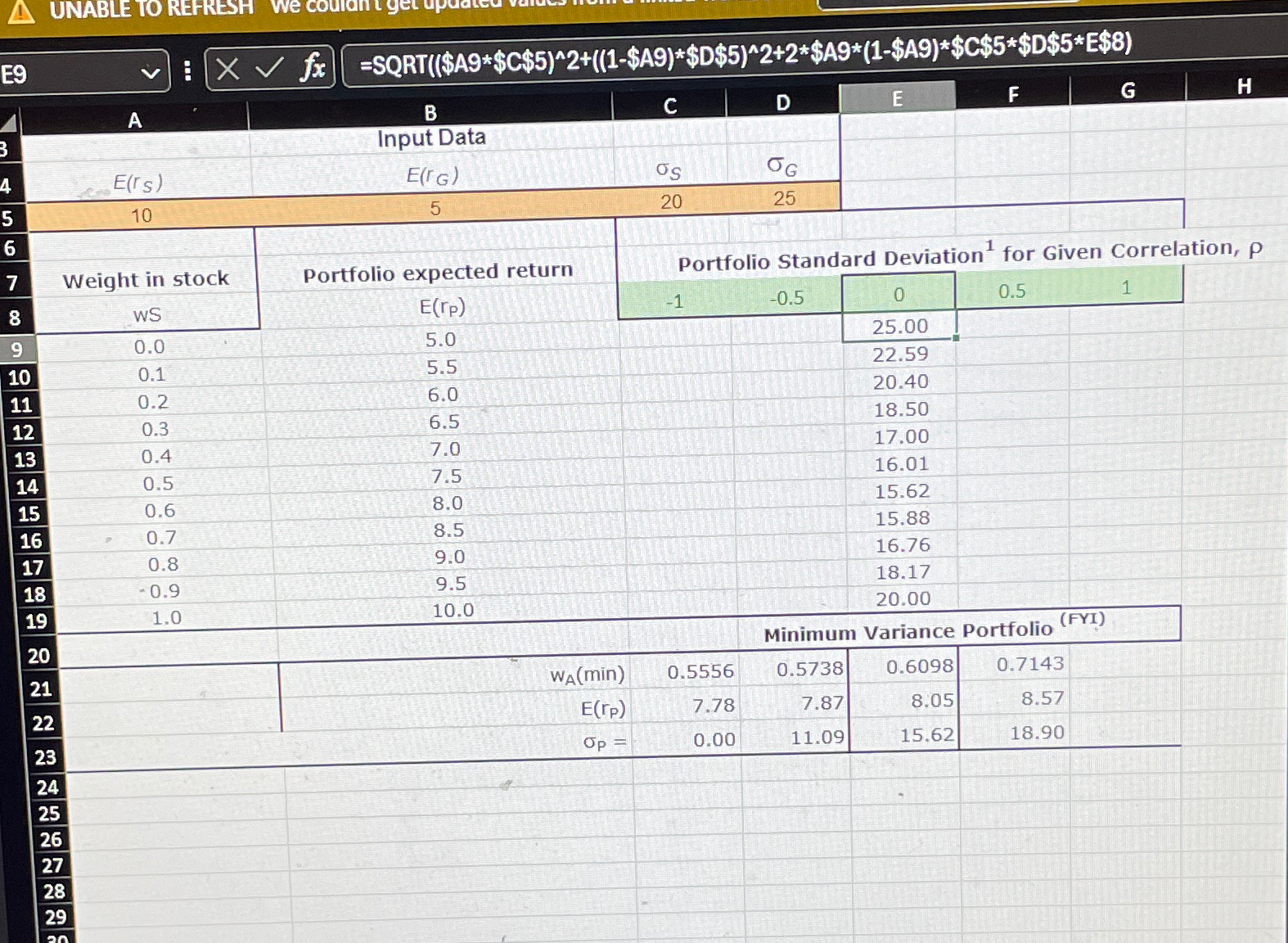 Please use the Excel spreadsheet titled | Chegg.com