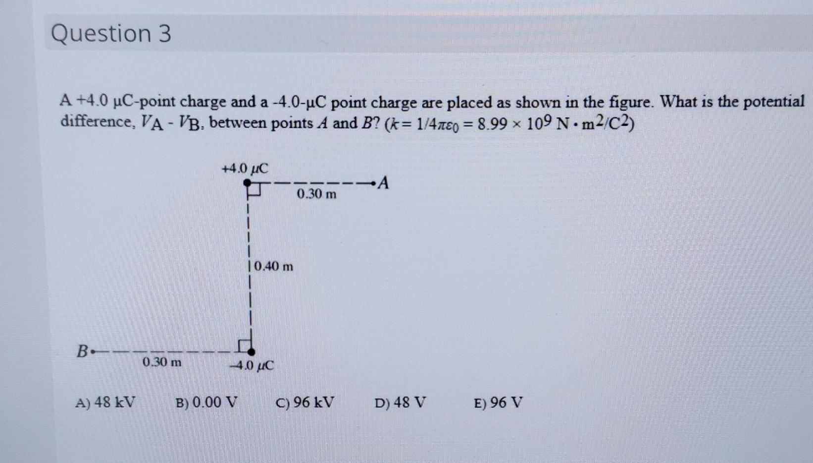 Solved A+4.0μC-point charge and a −4.0−μC point charge are | Chegg.com