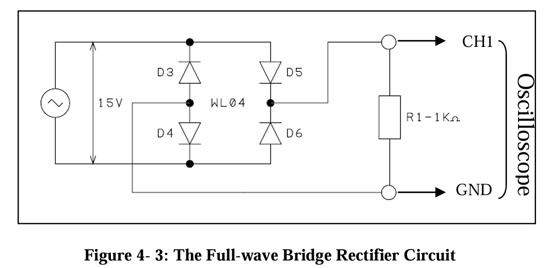 Solved full-wave rectifier: please construct this on | Chegg.com