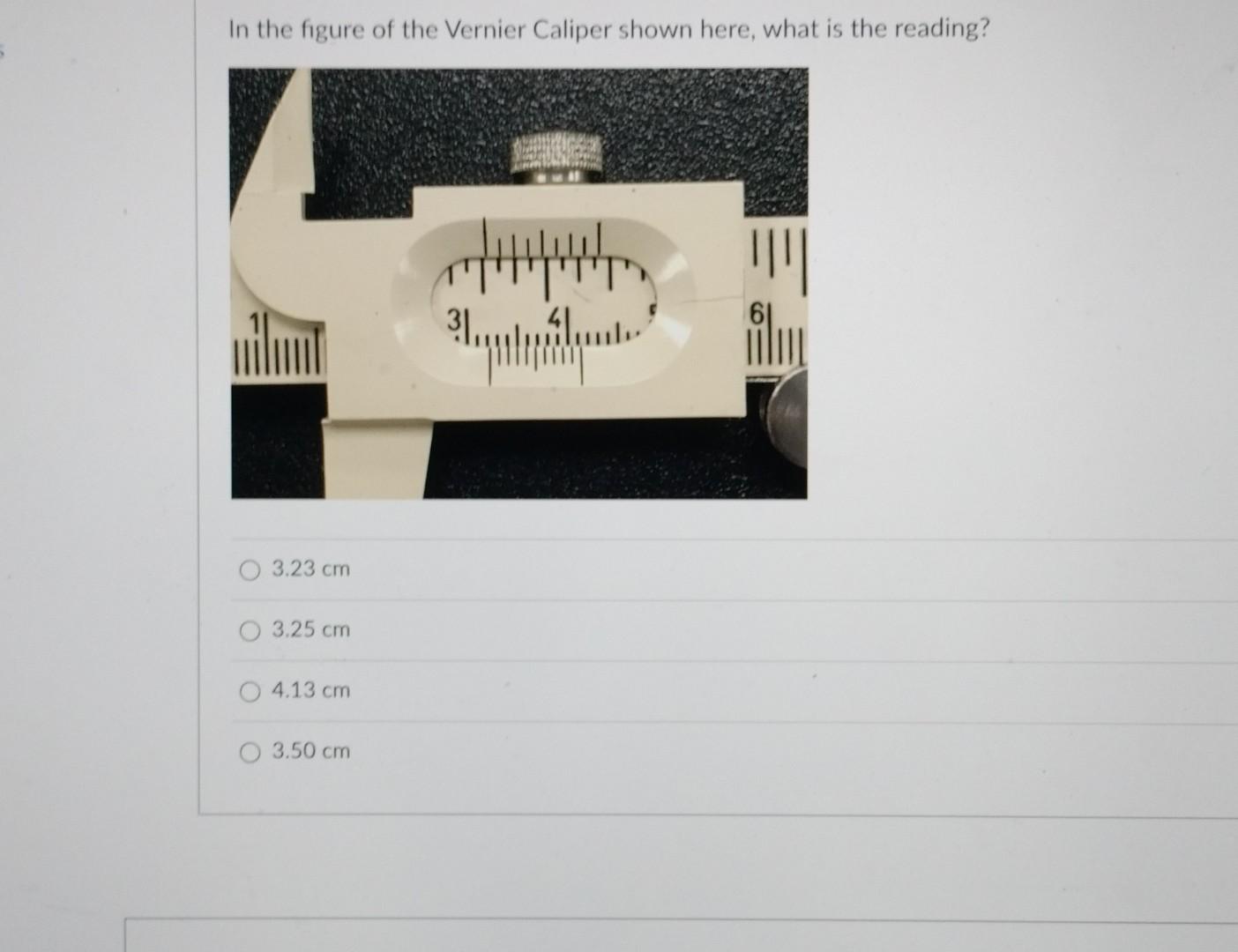 Solved In the figure of the Vernier Caliper shown here, what | Chegg.com