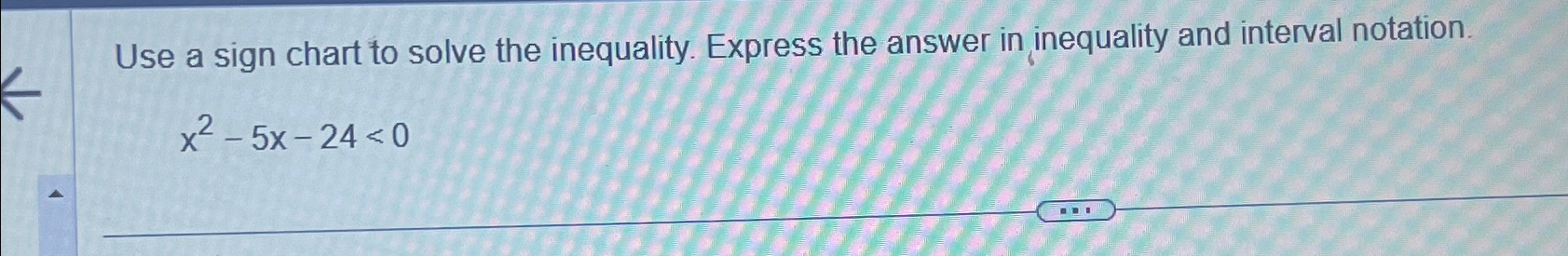 Solved Use a sign chart to solve the inequality. Express the | Chegg.com